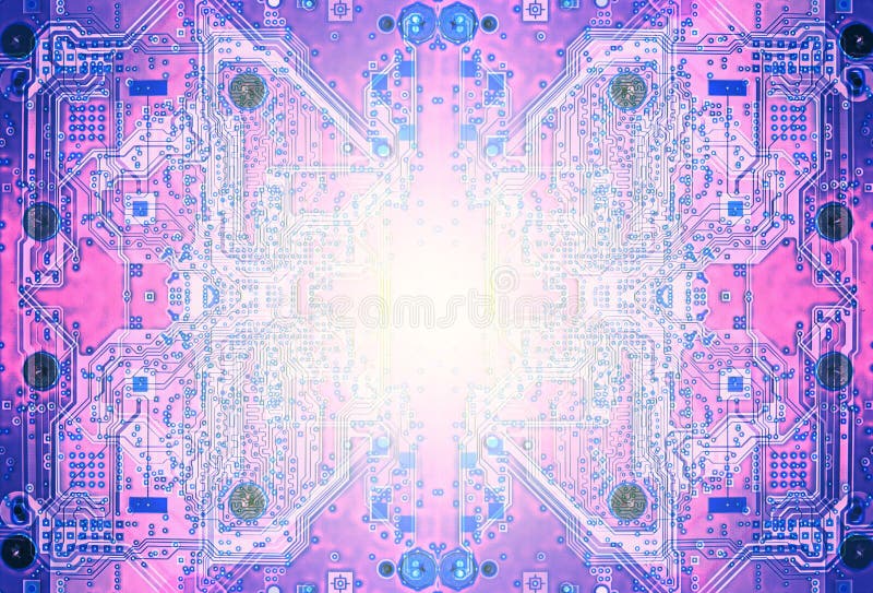 Circuit Board Abstract Purple Color Stock Illustration - Illustration ...