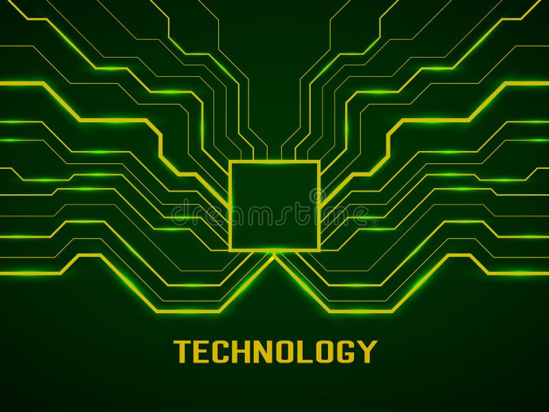 Circuit Board Abstract Technology Background Microprocessor Stock Vector Illustration Of