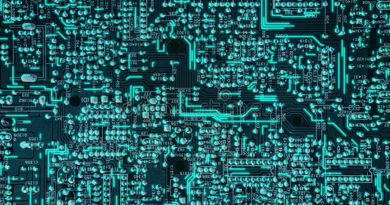 Circuit Board Animation Loop Video Technological Background Stock Video ...