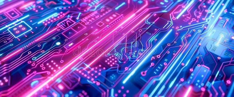 Circuit Board Artificial Intelligence Creative Futuristic Banner ...