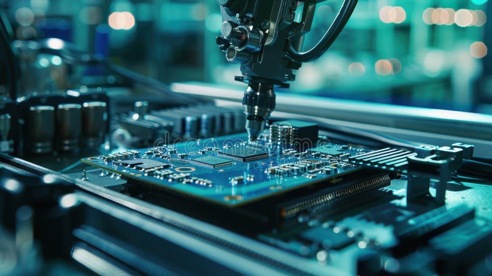 The Circuit Board Assembly.AI Generated Image Stock Photo - Image of ...