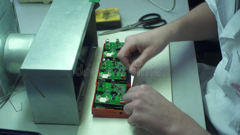 Building Circuit Boards in Electronics Factory Stock Footage - Video of ...