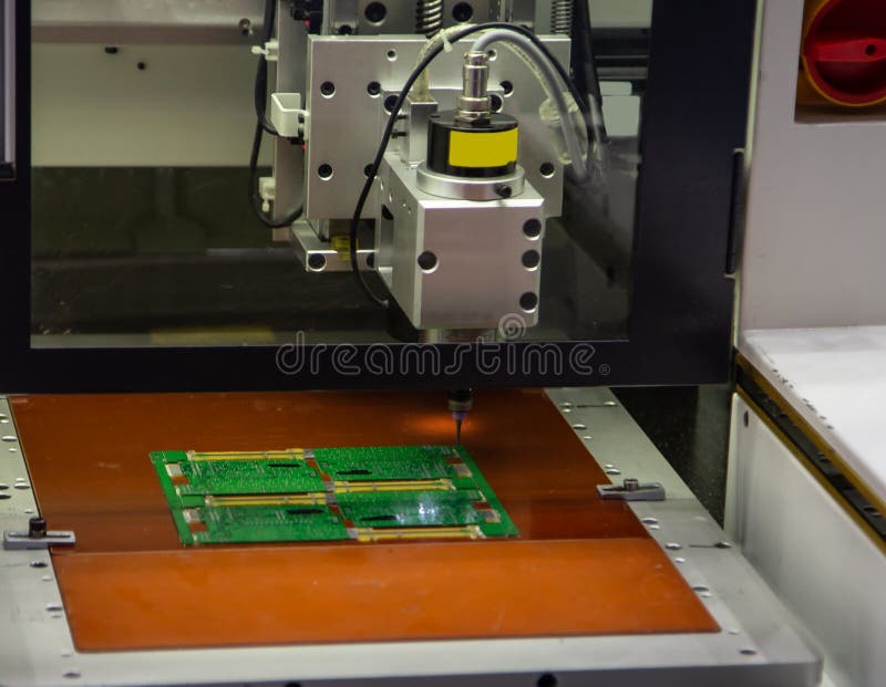 Circuit Board Assembly Machine Stock Photo - Image of industrial, plant ...