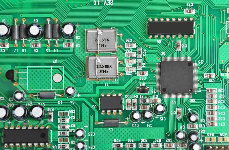 Computer Chip and Circuit Board Stock Image - Image of abstract ...