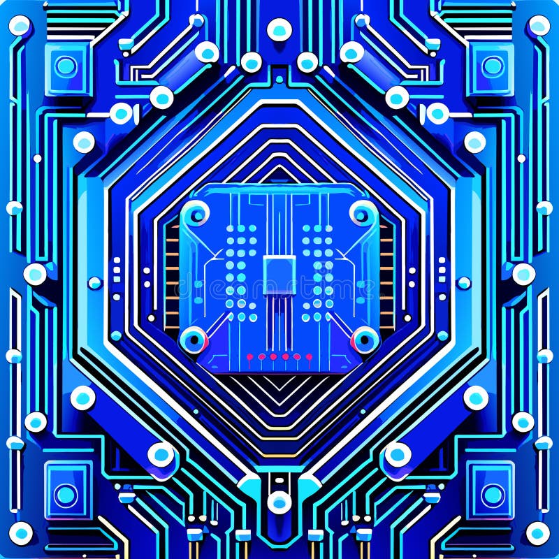 Technology Circuit Board Background Stock Illustration - Illustration ...