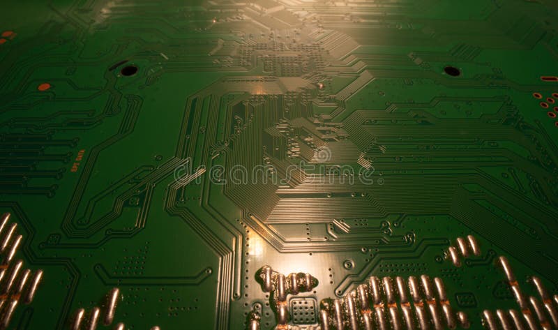 Circuit Board. Circuit Technological Electronic Plate with Roads and ...