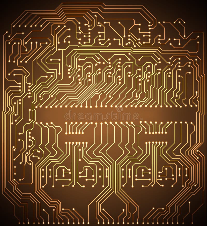 Circuit Board Vector Red Background Stock Vector - Illustration of high ...