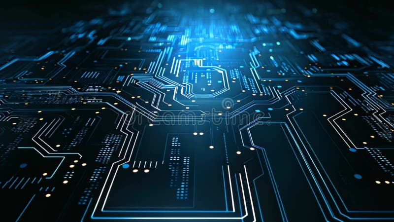 Circuit Board Background Technology And Science Concept Stock Footage Video Of Binary Future