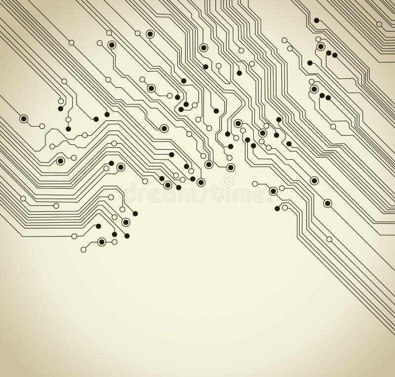 Abstract Colorful Circuit Board Background. Circuit Lined Pattern ...