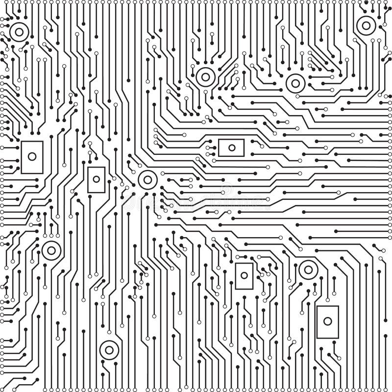 Black Circuit Line on the White Background Vector Technology Design ... Black Circuit Line on the White Background Vector Technology Design ...