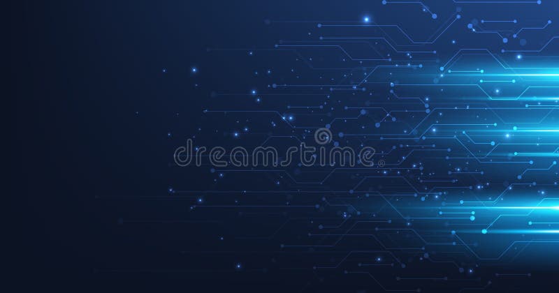 Circuit Board Blue Technology Background Stock Illustration ...