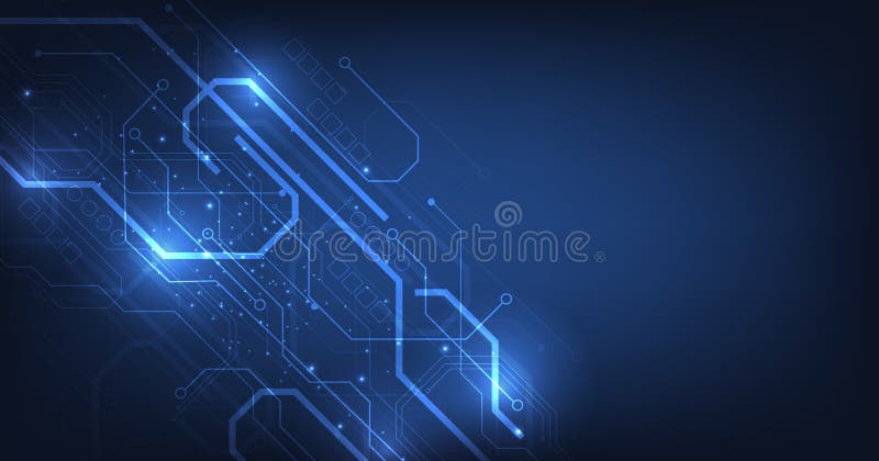 Circuit Board Blue Technology Background Stock Illustration ...