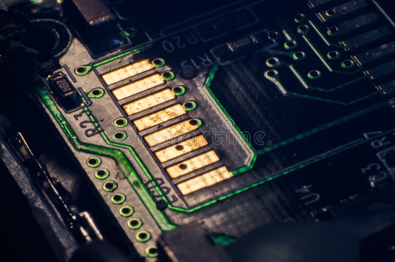 Circuit board of a camera stock image. Image of focus - 138734533