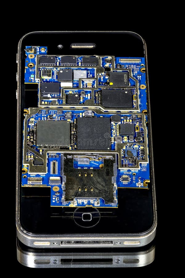 Circuit Board of a Cell Phone Stock Image - Image of thumb, smart: 52398777