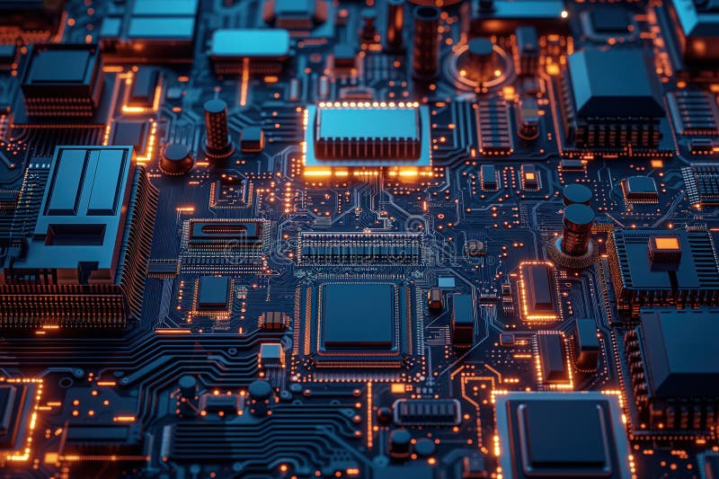 Circuit Board for Central Computer Digital Technology Stock Image ...