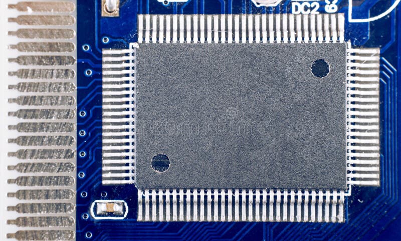 Computer chip top view stock photo. Image of equipment - 4453224