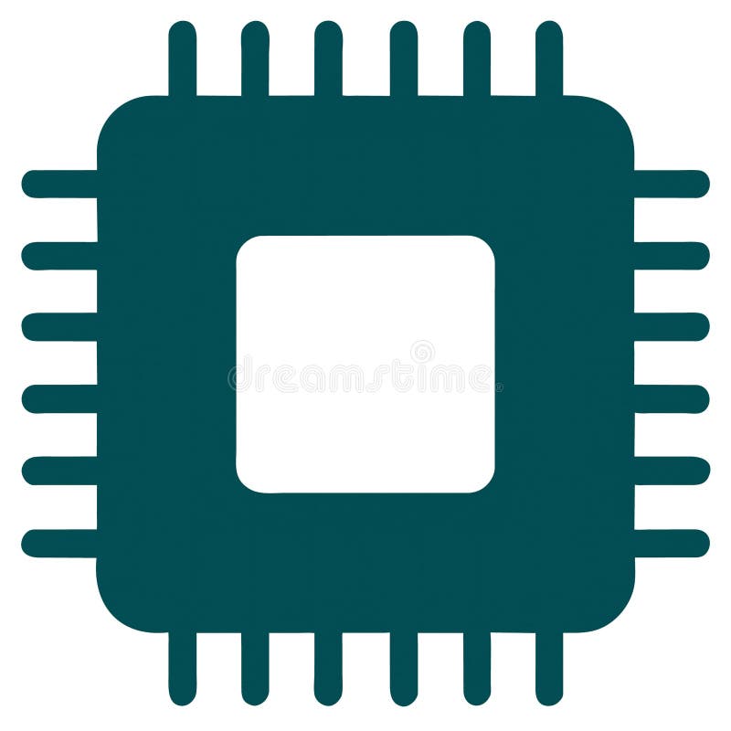 Circuit Board Chip Computer Processor Microchip Vector Icon Stock Illustration Illustration