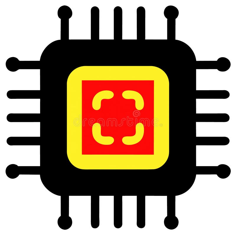 Circuit Board Chip Computer Processor Microchip Vector Icon Stock Illustration Illustration
