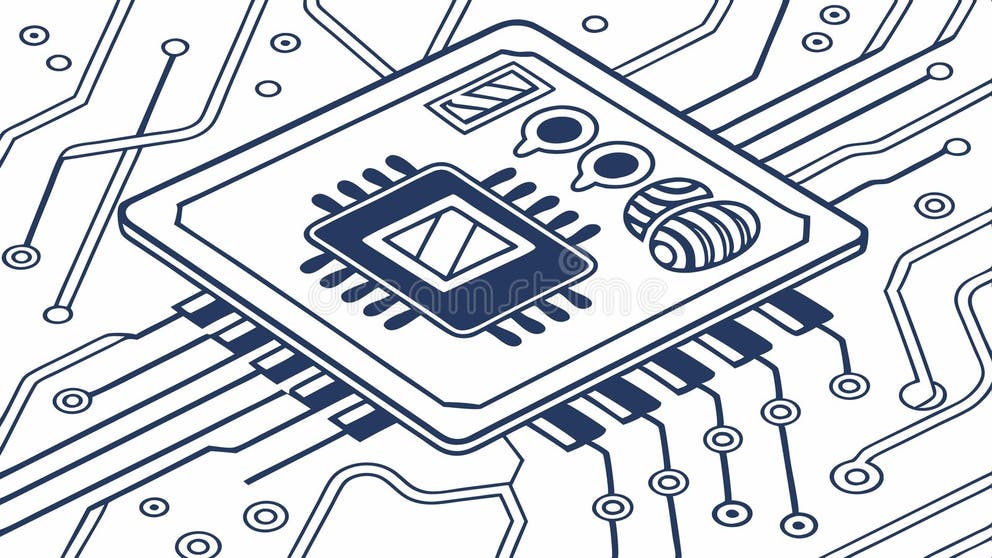 Circuit Board with Chip, Technology and Electronic Component Design ...