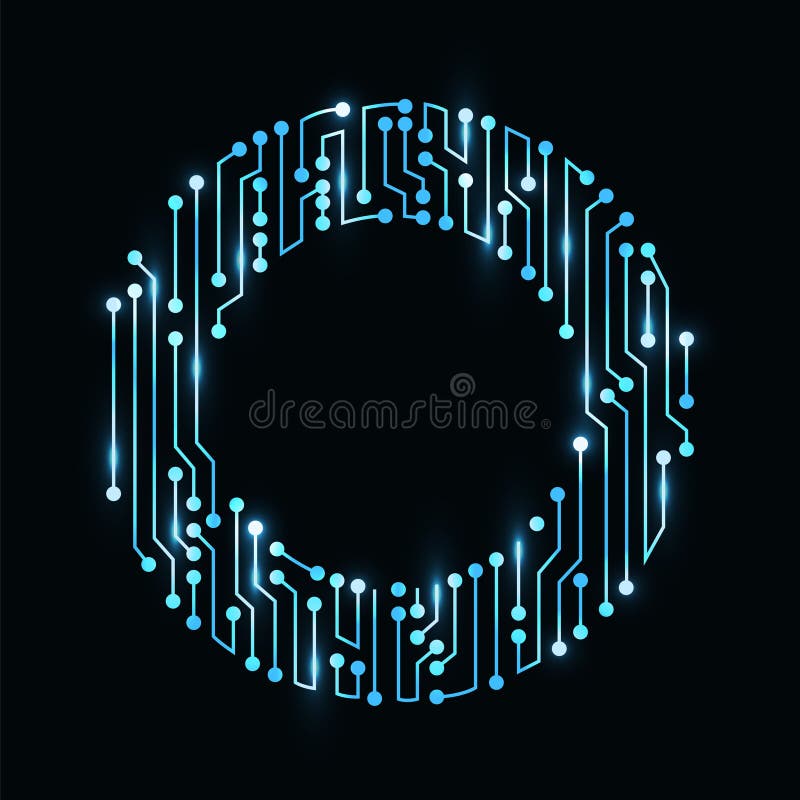 Round Circuit Board Frame Stock Illustrations – 258 Round Circuit Board ...