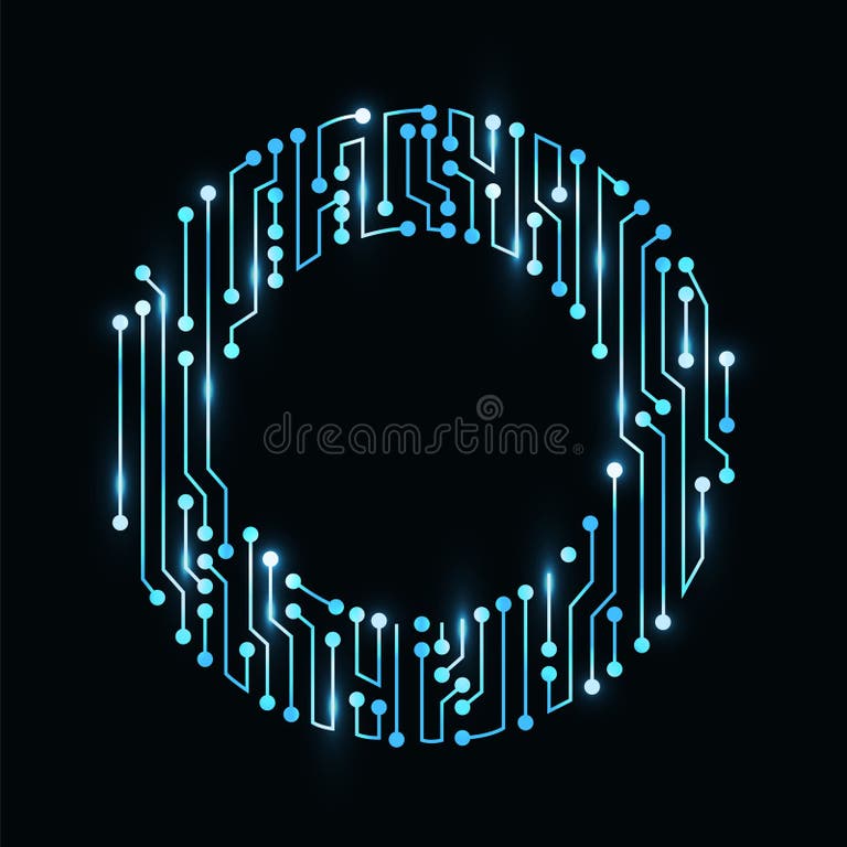 Round Circuit Board Frame Stock Illustrations – 258 Round Circuit Board ...