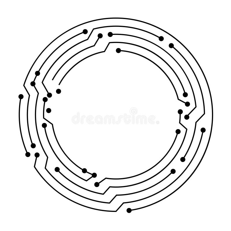 Round Circuit Board Frame Stock Illustrations – 294 Round Circuit Board ...