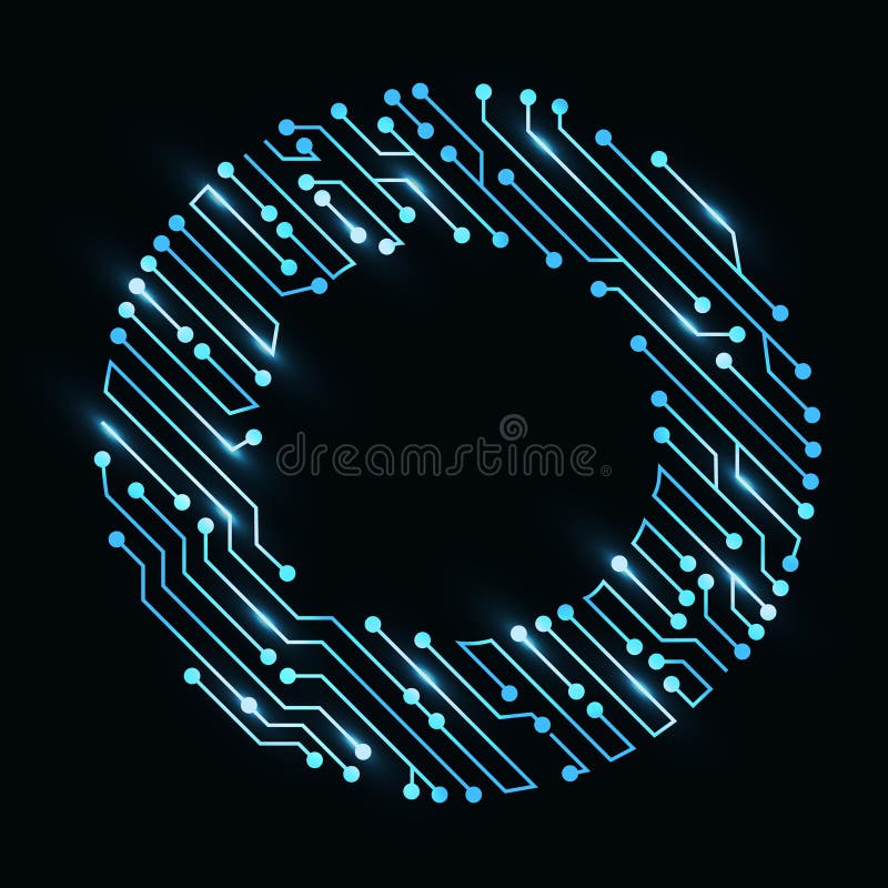 Round Circuit Board Frame Stock Illustrations – 294 Round Circuit Board ...