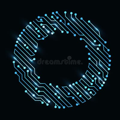 Round Circuit Board Frame Stock Illustrations – 260 Round Circuit Board ...