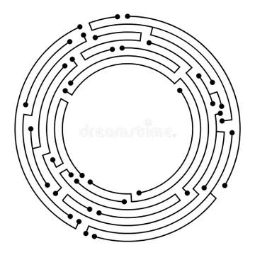 Circuit Board Circle Stock Illustrations – 18,285 Circuit Board Circle ...