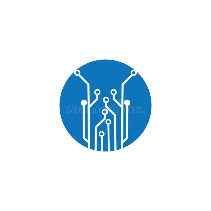 Circuit Board in the Circle Icon.technology Logo Design Template Symbol ...