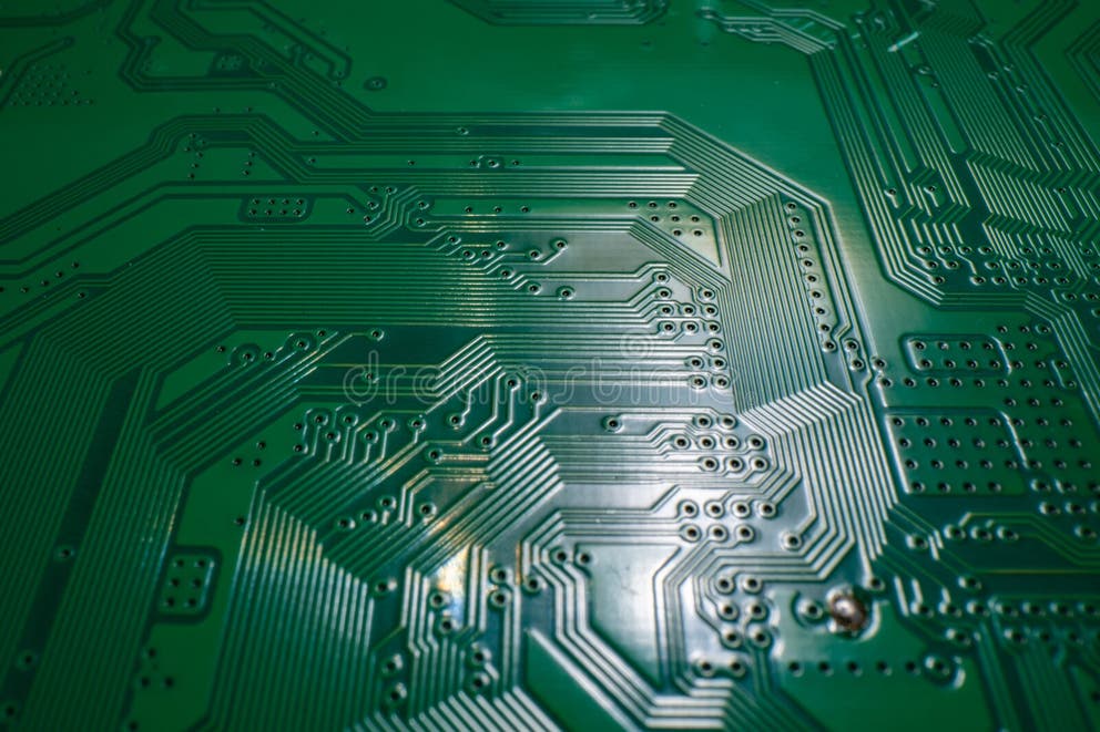 Circuit Board. Circuit Technological Electronic Plate with Roads and ...