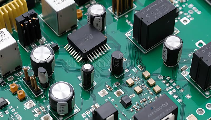 Circuit Board Close-up stock illustration. Illustration of electrical ...