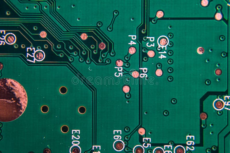 Circuit board close up stock illustration. Illustration of detail ...