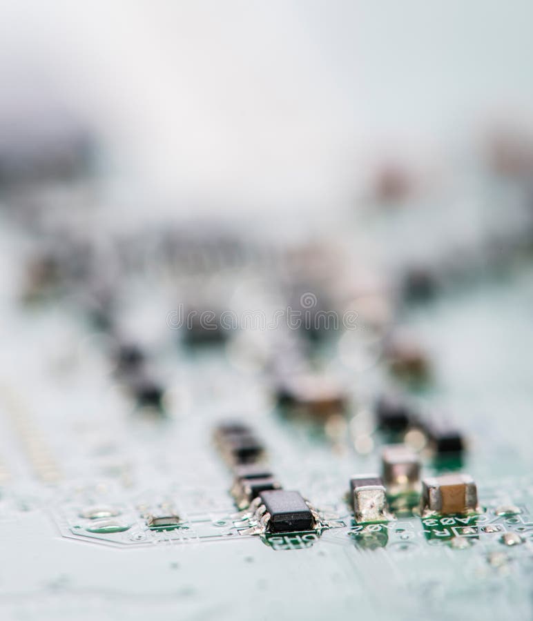 PCB with Different Components (close-up Shot) Stock Photo - Image of ...