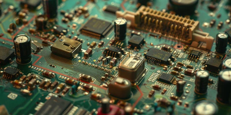 Circuit Board Components stock image. Image of electronics - 383050963