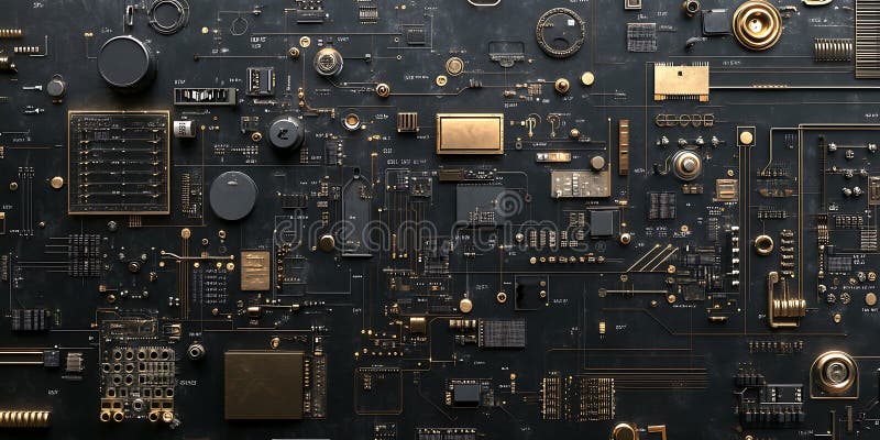 Circuit Board Components CloseUp Texture Image Background Wallpaper ...