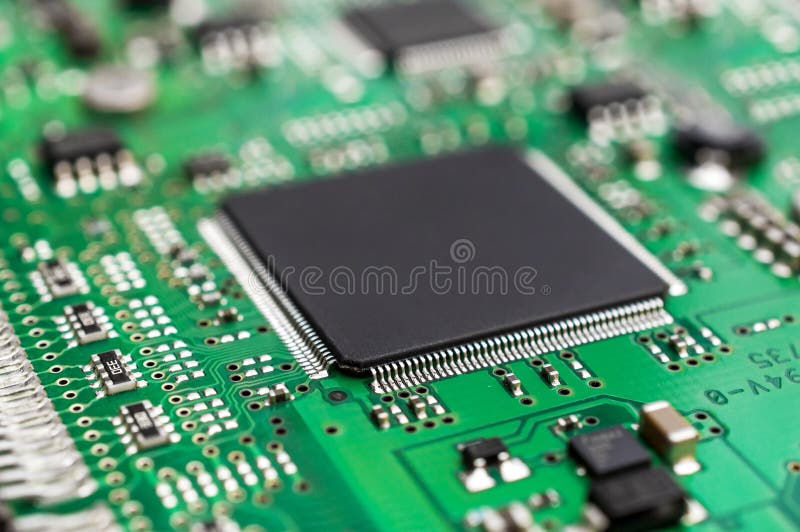 Circuit Board of Computer Hard Disk. Close Up Stock Photo - Image of ...