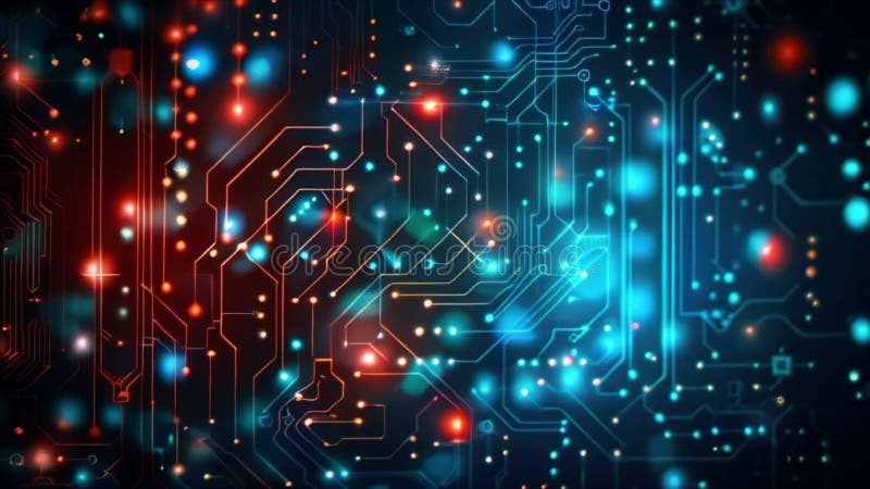 Circuit Board, Concept of Artificial Intelligence, Virtual Reality, Data Programming, Technology ...