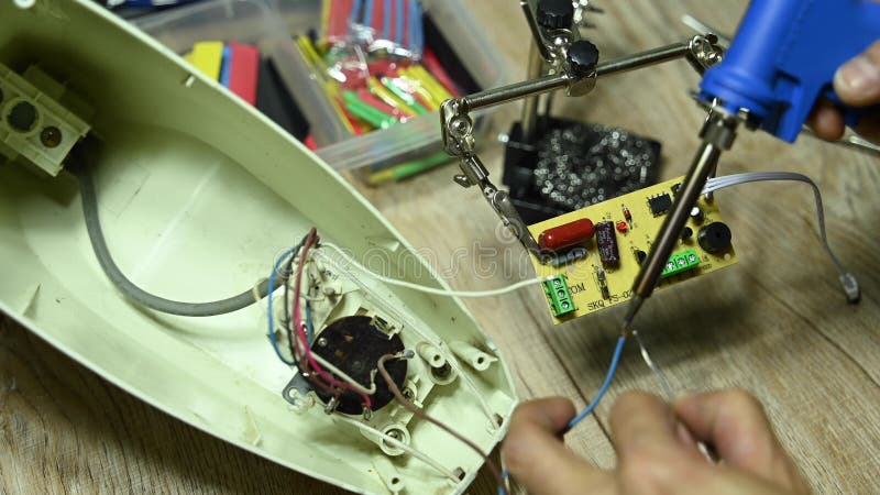 Electrical Circuit Board Connection Stock Video - Video of wire, board ...