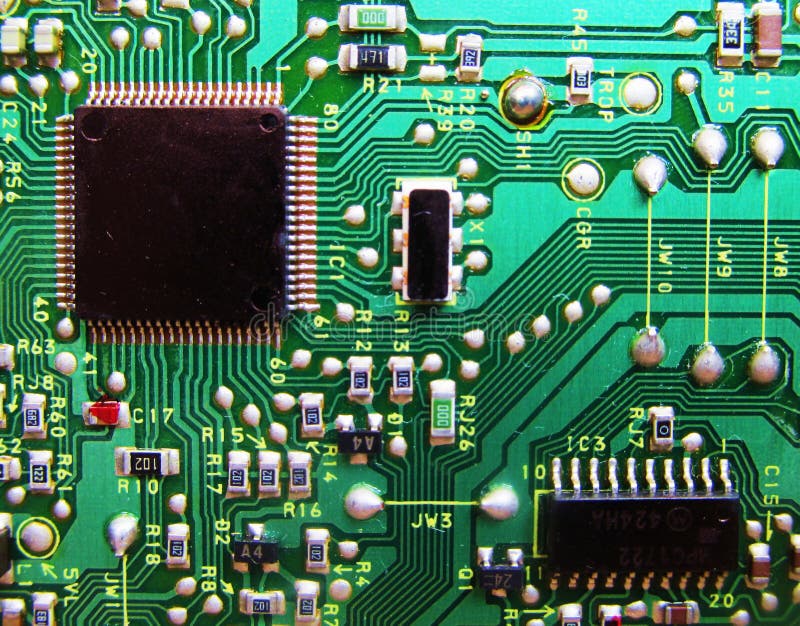 Circuit Board Connections Computer Internet Chip Electronics Stock ...