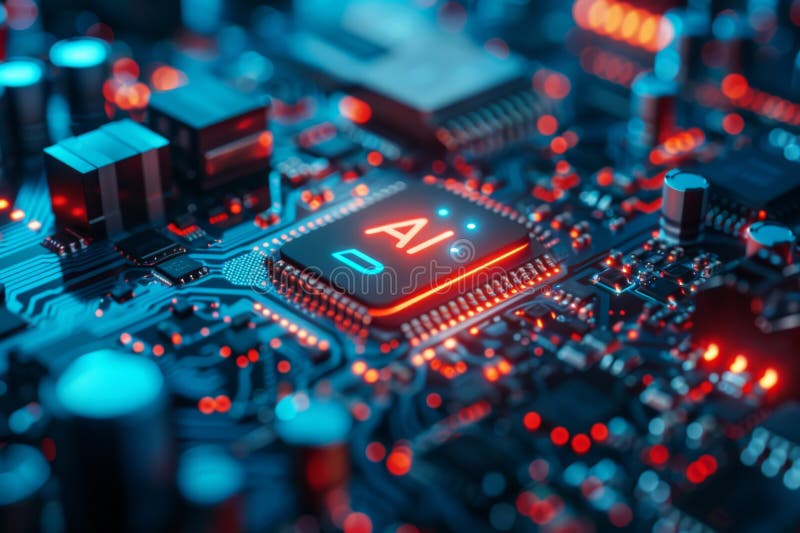 Circuit Board Cpu Or Gpu Processor Microchip Starting Artificial