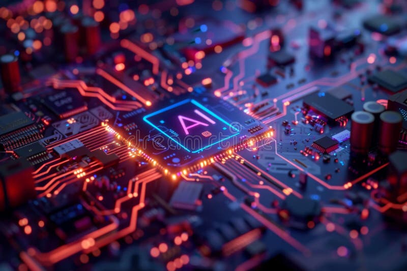 Circuit Board Cpu Or Gpu Processor Microchip Starting Artificial