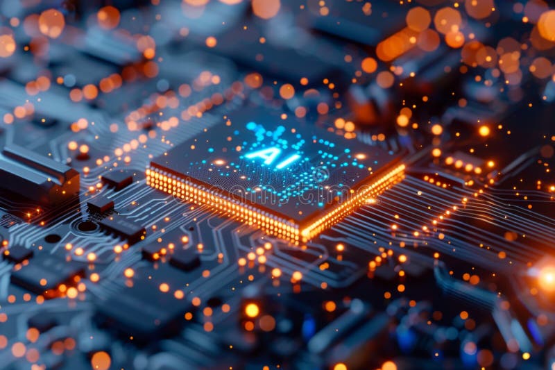 Circuit Board Cpu Or Gpu Processor Microchip Starting Artificial
