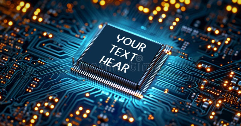 Circuit Board Cpu Processor Microchip Starting Artificial Intelligence Digitalization Of Neural