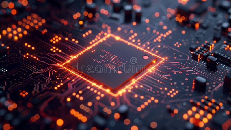 Circuit Board Cpu Processor Microchip Starting Artificial Intelligence
