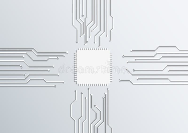 Circuit board cpu stock vector. Illustration of integrated - 54529488