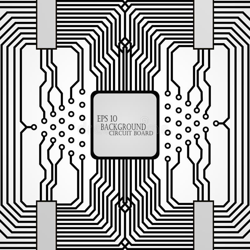 Circuit Board Cpu. Vector Illustration Stock Vector - Illustration of ...