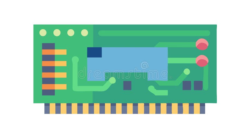 Circuit Board with Data Pathway. Information Flow Icon, Vector Design Generative AI Stock Vector ...