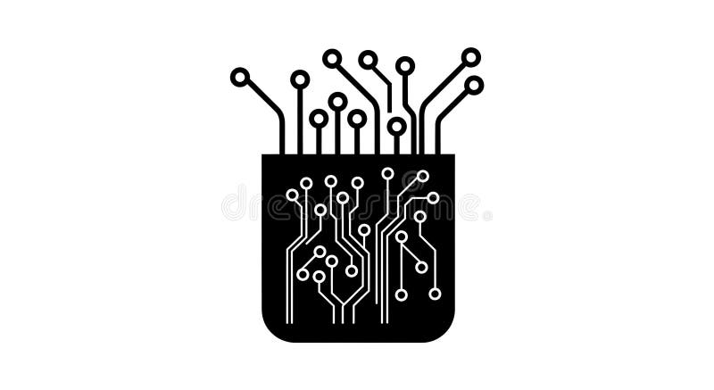 AI Circuitry Icon stock illustration. Illustration of device - 389016897