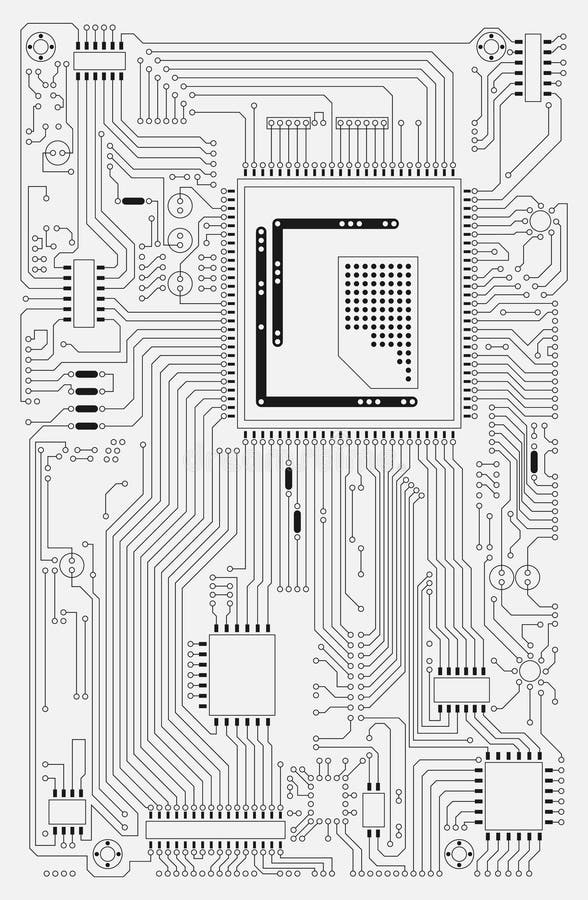 Circuit Board Circuit Diagram. Vector Illustration Stock Illustration ...
